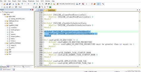 STM F 移植FreeRTOS V 报错Undefined symbol xTaskGetCurrentTaskHandle referred from stream