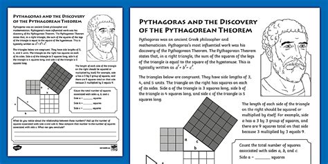 Pythagoras And The Discovery Of The Pythagorean Theorem For Th Th Grade