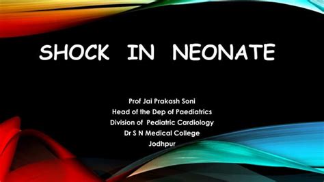 Neonatal Shock May 2021 Pdf