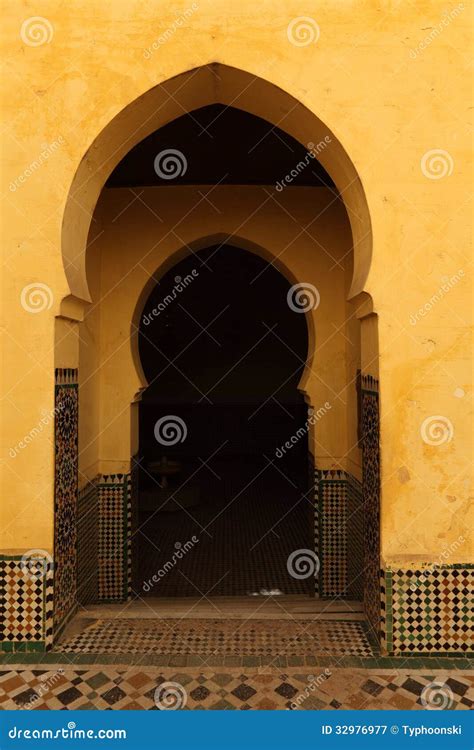Oriental Arch Doors In Morocco Stock Image Image Of Morocco Orient 32976977