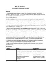 SDEV HW Pdf SDEV Homework Unit Testing For Authentication And Logging Overview