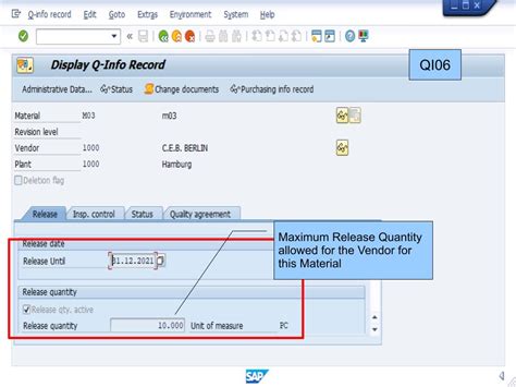 青蛙sap分享 Froggys Sap Sharing Question No 3972 Maximum Release Quantity For Quality Inspection