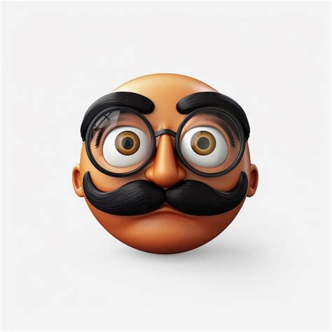 Premium Ai Image Face With Monocle Emoji On White Background High