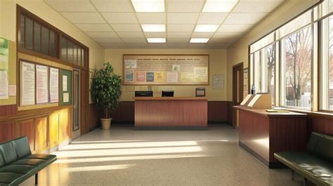 School Front Office Reception Desk Premium Ai Generated Image School Front Office Reception Desk Premium Ai Generated Image