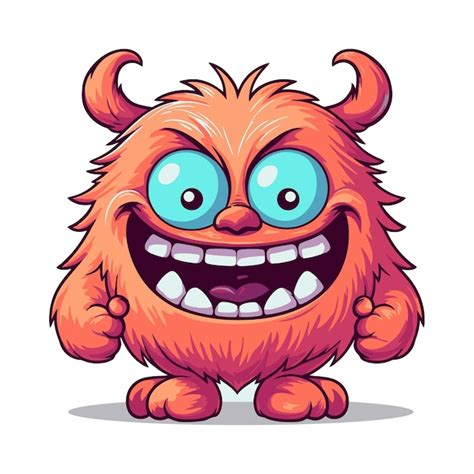 귀여운 몬스터 일러스트 프리미엄 벡터