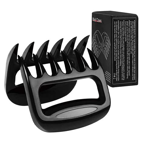 2pc 고기 발톱 고기 슈레더 발톱 가장 강한 바베큐 고기 포크 식품 학년 수동 당겨 고기 파쇄 돼지 고기 클램프 구이 포크 바베큐 도구고기 글라인더 Aliexpress