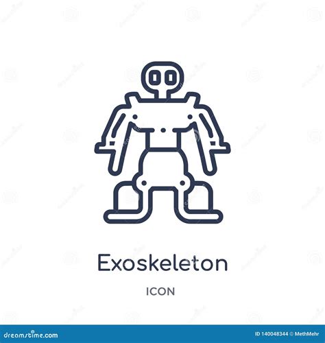 Linear Exoskeleton Icon From Artificial Intellegence And Future Technology Outline Collection