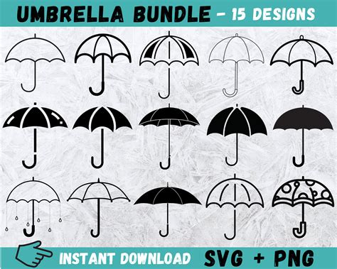 Umbrella Svg Umbrella Bundle Svg Umbrella Clipart Umbrella Etsy