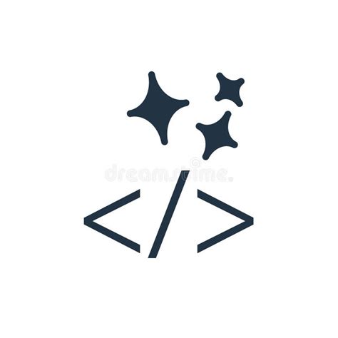 Clean Code Icon Vector Isolated On White Background Clean Code Stock Vector Illustration Of