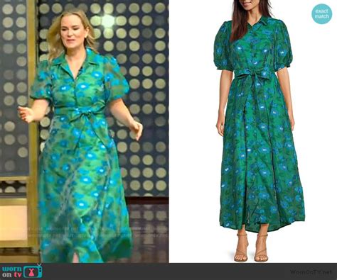 Wornontv Liz Tenetys Green Floral Print Dress On Tamron Hall Show