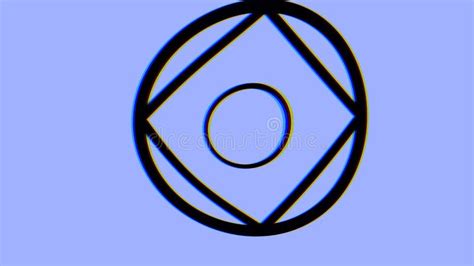 Hypnotic Video Pattern Retro Psychedelic Animation With Geometric Shapes Blue Background Stock