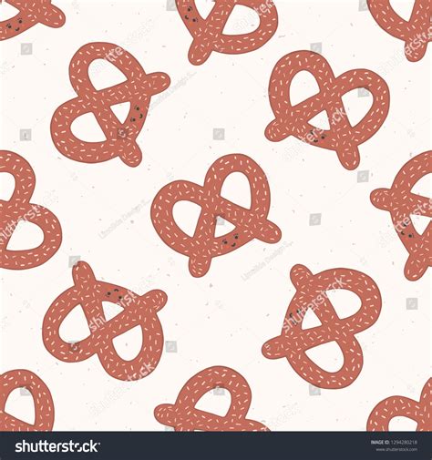 Cute Vector Pretzel Cartoon Smiling Face Stock Vector Royalty Free 1294280218
