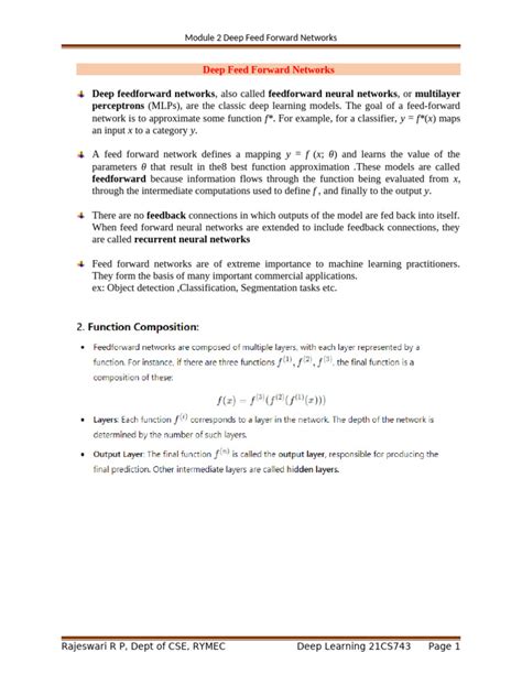 Module 2 Deep Feed Forward Networks Pdf Artificial Neural Network