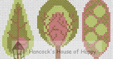 Hancock S House Of Happy Tree Pretty A Simple Tree Cross Stitch Chart To Bring Back Spring