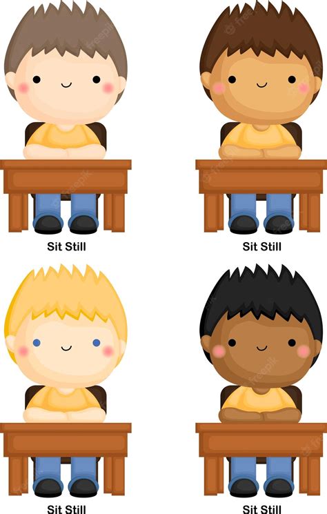 Premium Vector Cute Girl Standing Still Vector Illustration Clip Art Library