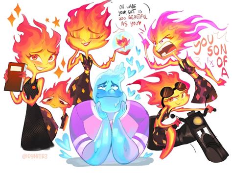 Pin On Wade ️ Ember Disney Art Disney Drawings Disney Fan Art