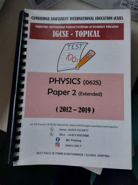 Physics Igcse Topical Questions And Answer Hobbies And Toys Books