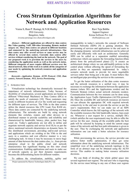 pdf cross stratum optimization algorithms for network and application