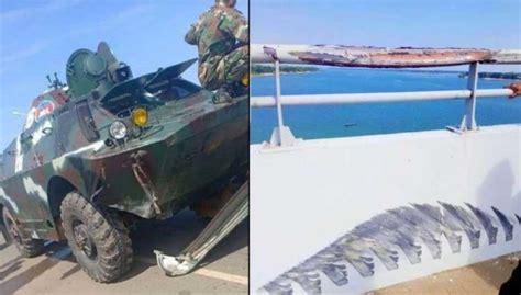 រថពាសដែក បើក សាកល្បង ជ្រុល ទៅ បុក បង្កាន់ដៃស្ពាន ស្ទឹងត្រែង បាក់ អស់ មួយ ប្រឡោះ Tnaot