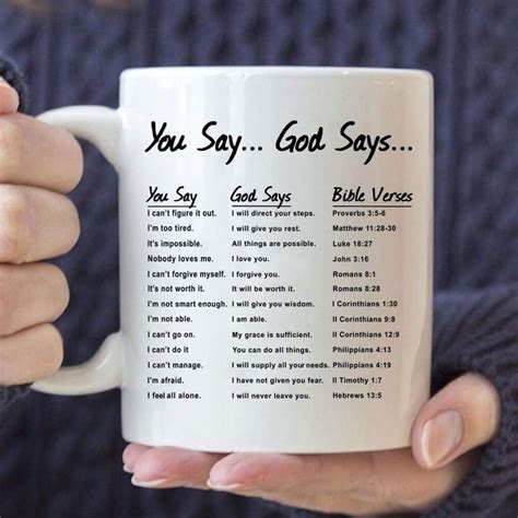 You Say God Says Bible Verses Christian Coffee Mug Professional