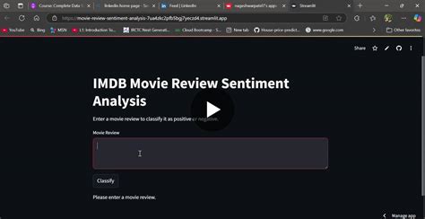 Movie Review Sentiment Analysis Tool Nageshwar Prashad Patel Posted On The Topic Linkedin