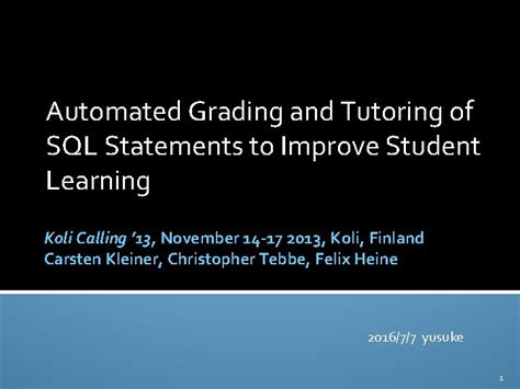 Automated Grading And Tutoring Of Sql Statements To