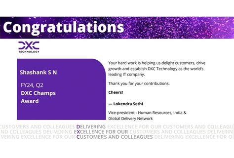 shashank s n on linkedin thankyou dxctechnology dxc careergrowth