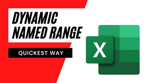 The Quickest Way To Create Dynamic Named Ranges In Excel Youtube