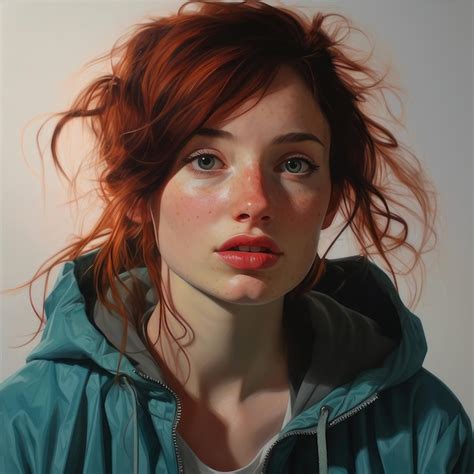 Premium Photo Beautiful Portrait Of A Redhead