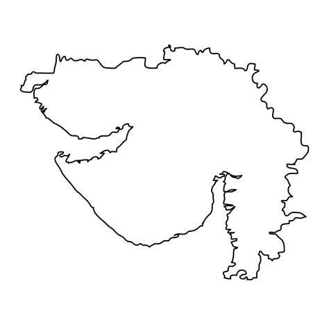 Gujarat State Map Administrative Division Of India Vector Illustration 25451674 Vector Art At