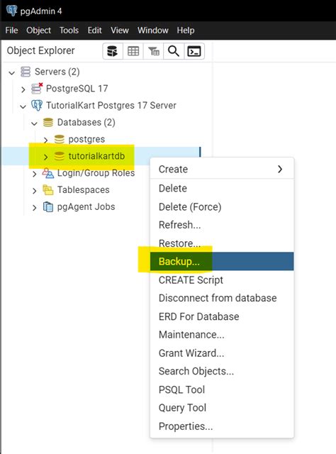 How To Back Up A Database In Pgadmin 4