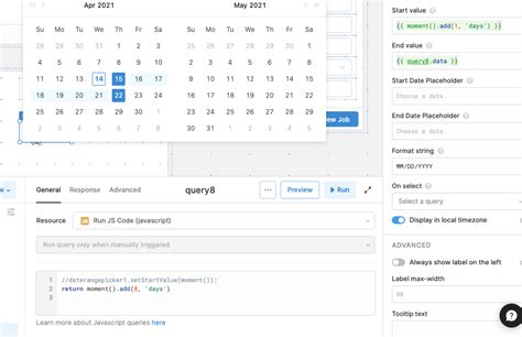 how to set date picker with transformer 💬 app building retool forum