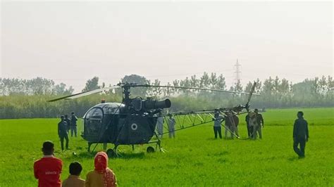 Iaf Copter Makes ‘precautionary Landing In Yamunanagar No Casualty