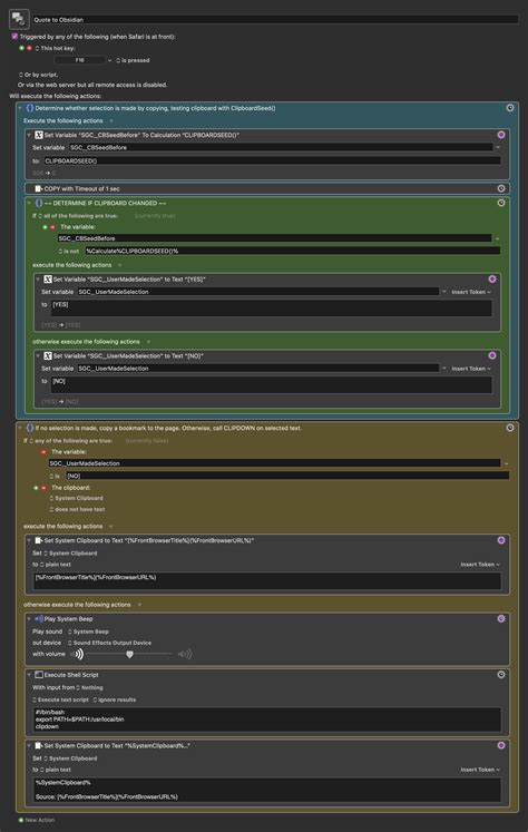 Quote From Safarichrome To Obsidian With Keyboard Maestro On Macos