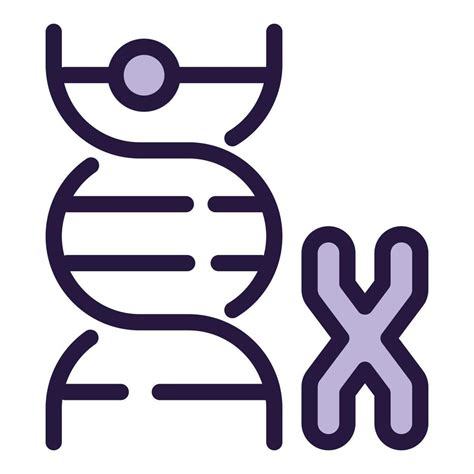 X Dna Gene Icon Outline Vector Lab Mutation 14340815 Vector Art At