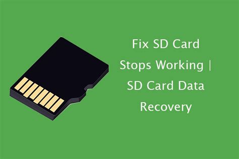Tips To Fix Sd Card Stops Working Sd Card Data Recovery Minitool