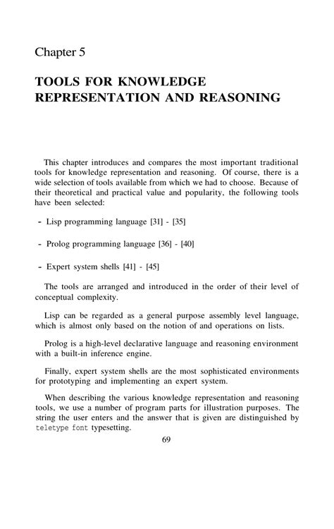 Pdf Tools For Knowledge Representation And Reasoning