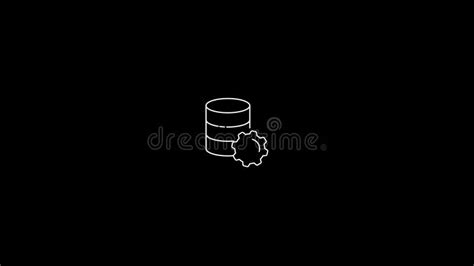 Outline Cloud Computing Data Security Animation Outline Icon On Black Background Stock Footage