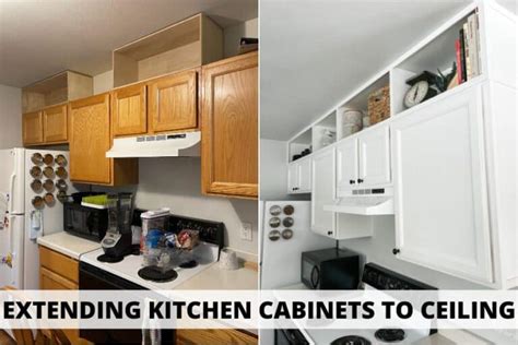 DIY Extending Kitchen Cabinets To The Ceiling On A Budget Tiny Hands