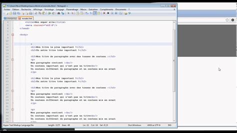 Html5css3 Basics Les Balises Texte Youtube