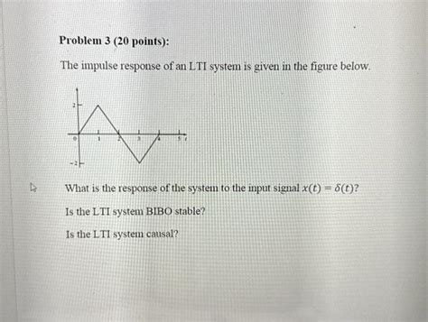 Solved The Impulse Response Of An LTI System Is Given In The Chegg Com