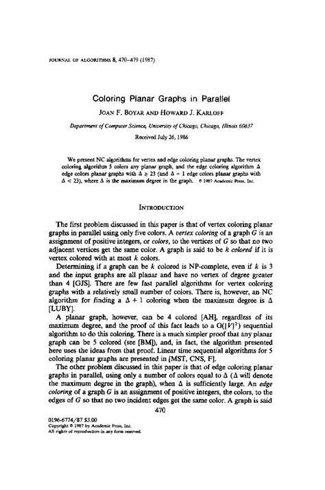 Pdf Coloring Planar Graphs In Parallel Dokumen Tips