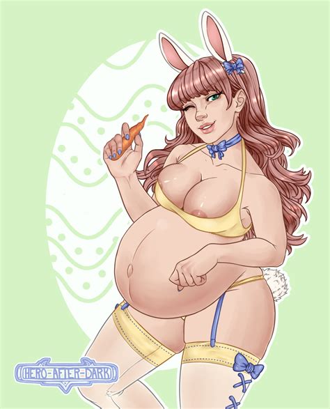 Rule 34 Belly Bunny Ears Bunny Girl Carrot Curly Hair Easter Easter Bunny Hero After Dark