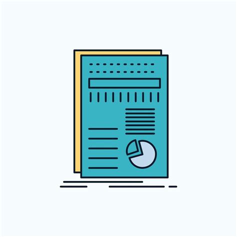 Business Data Finance Report Statistics Flat Icon Green And Yellow Sign And Symbols For