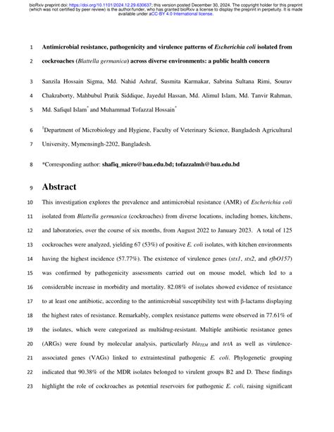 Pdf Antimicrobial Resistance Pathogenicity And Virulence Patterns Of