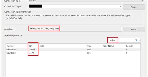 Software Development Attaching Debugger To IIS Process In Visual Studio