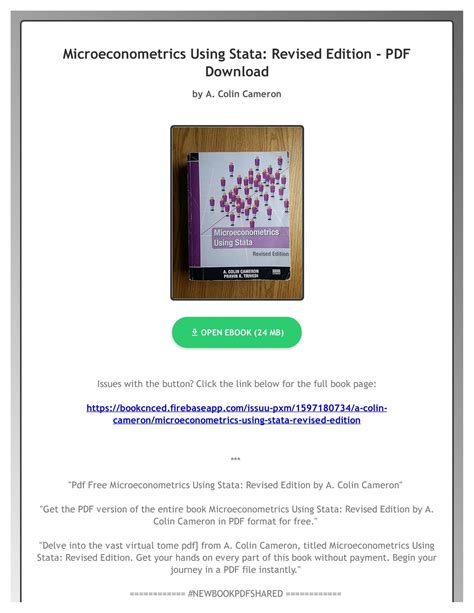 pdf free microeconometrics using stata revised edition by a colin
