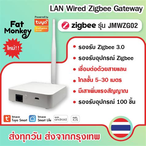 Tuya Smart Zigbee Gateway Lan รุ่น Jmwzg02 Antena เกตเวย์ Zigbee สำหรับเชื่อมต่อะอุปกรณ์ Zigbee