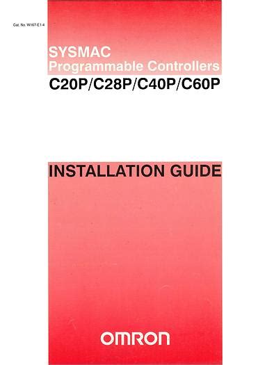 Used Manual For Used Omron Sysmac Programmable Controllers C20p C28