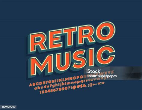 벡터 레이블 3d 알파벳으로 복고풍 음악 컴퓨터 글자에 대한 스톡 벡터 아트 및 기타 이미지 컴퓨터 글자 초기 로큰롤 재즈 Istock